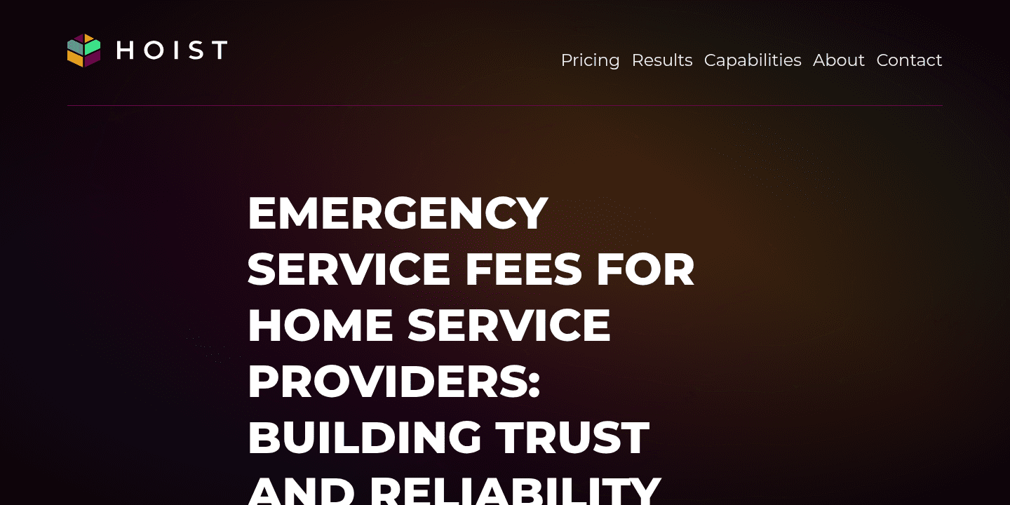 Emergency Service Fees for Home Service Providers: Building Trust and ...