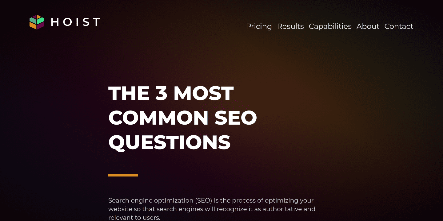 The 3 Most Common SEO Questions